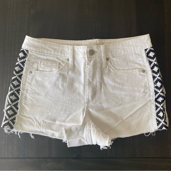 Universal Thread | Shorts | White Denim Jean Shorts With Aztec Pattern ...